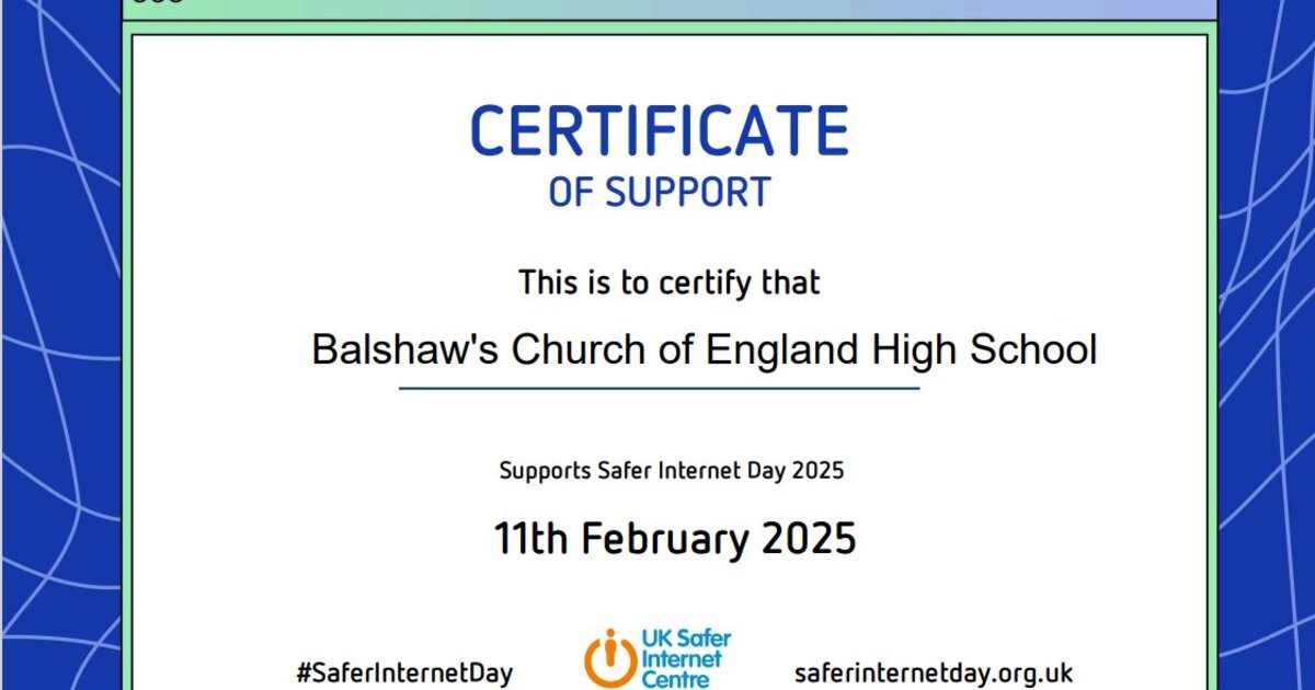 Safer Internet Day 2025! | Balshaw’s Church of England High School