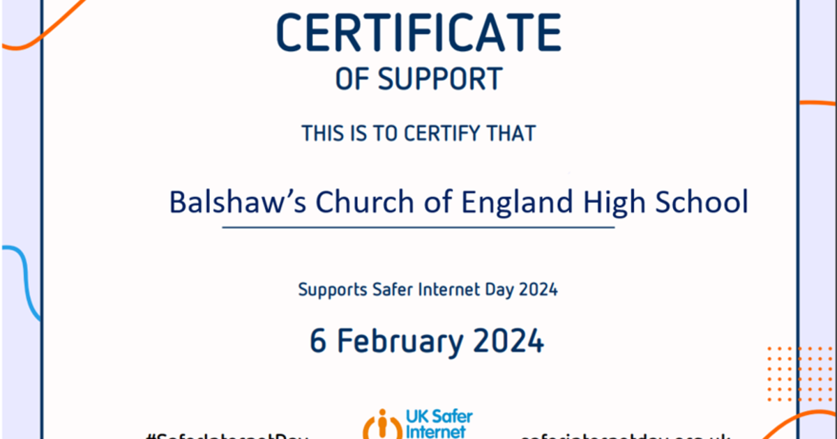 Safer Internet Day 2024! | Balshaw’s Church of England High School