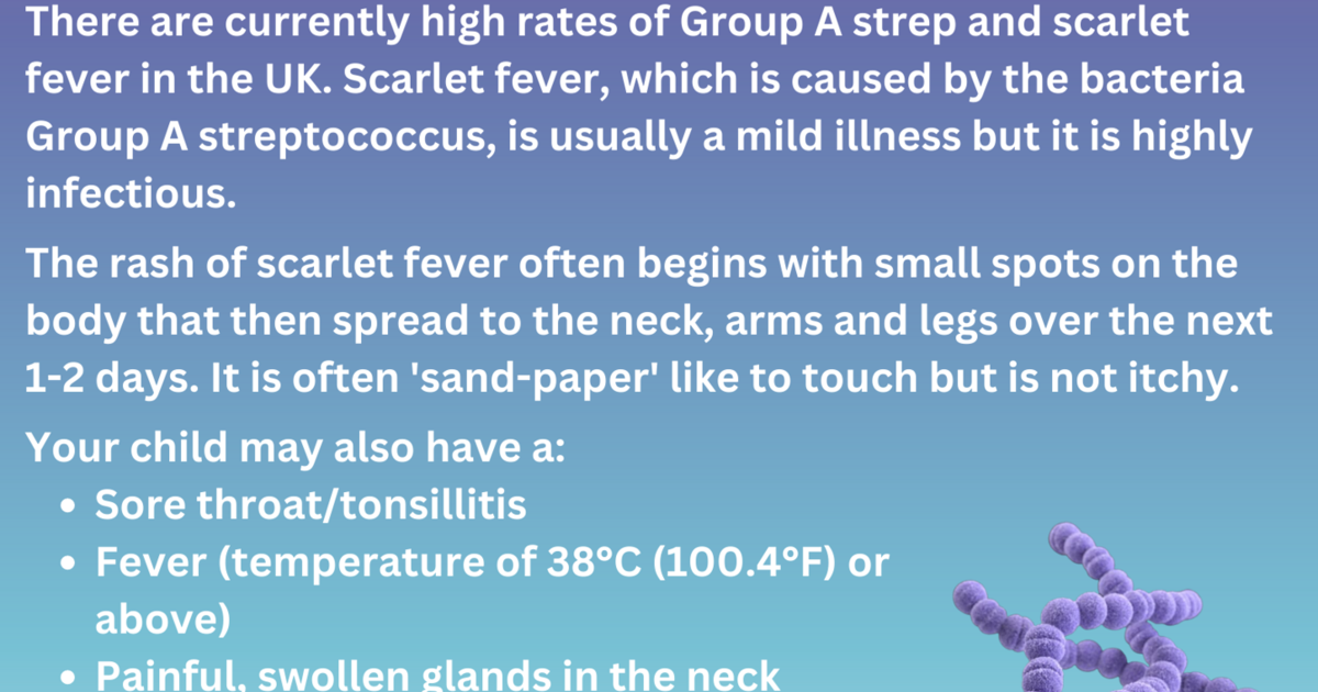 Strep A & Scarlet Fever Poster | Castle Hill Primary School