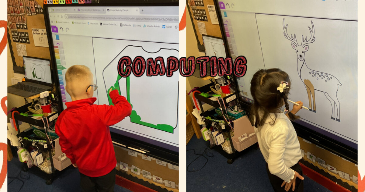 Reception - Computing - Colouring Christmas Pictures | Darwen St James ...