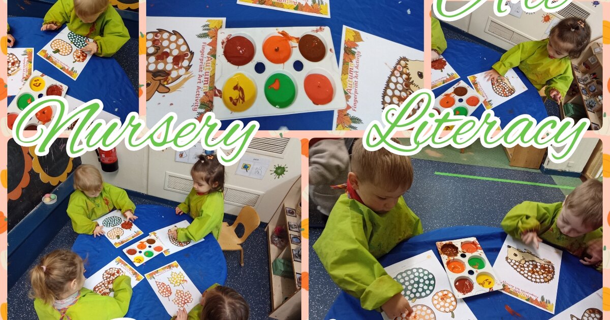 Nursery - Art - Literacy - Finger Painting | Darwen St James’ C of E ...