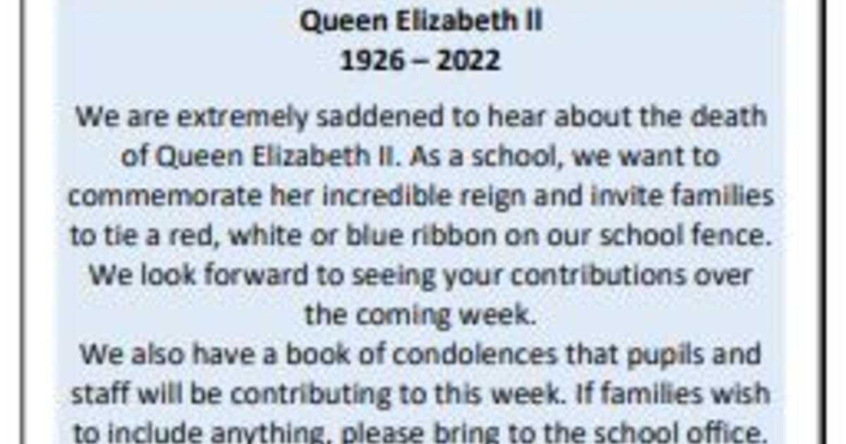 Commemorating Queen Elizabeth II | Easterside Academy