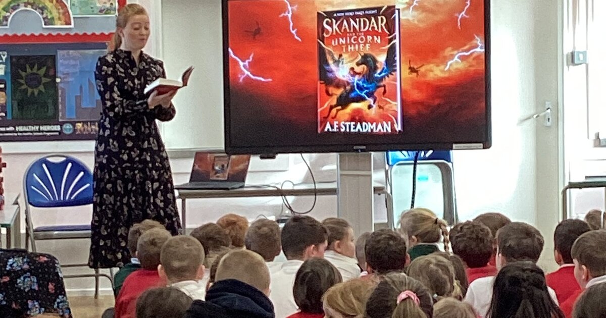 Author Visit- Skandar and the Unicorn Thief by AF Steadman | Inskip St ...
