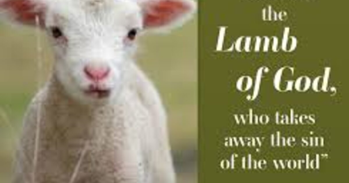 “Behold, the Lamb of God, who takes away the sin of the world.” John 1: ...