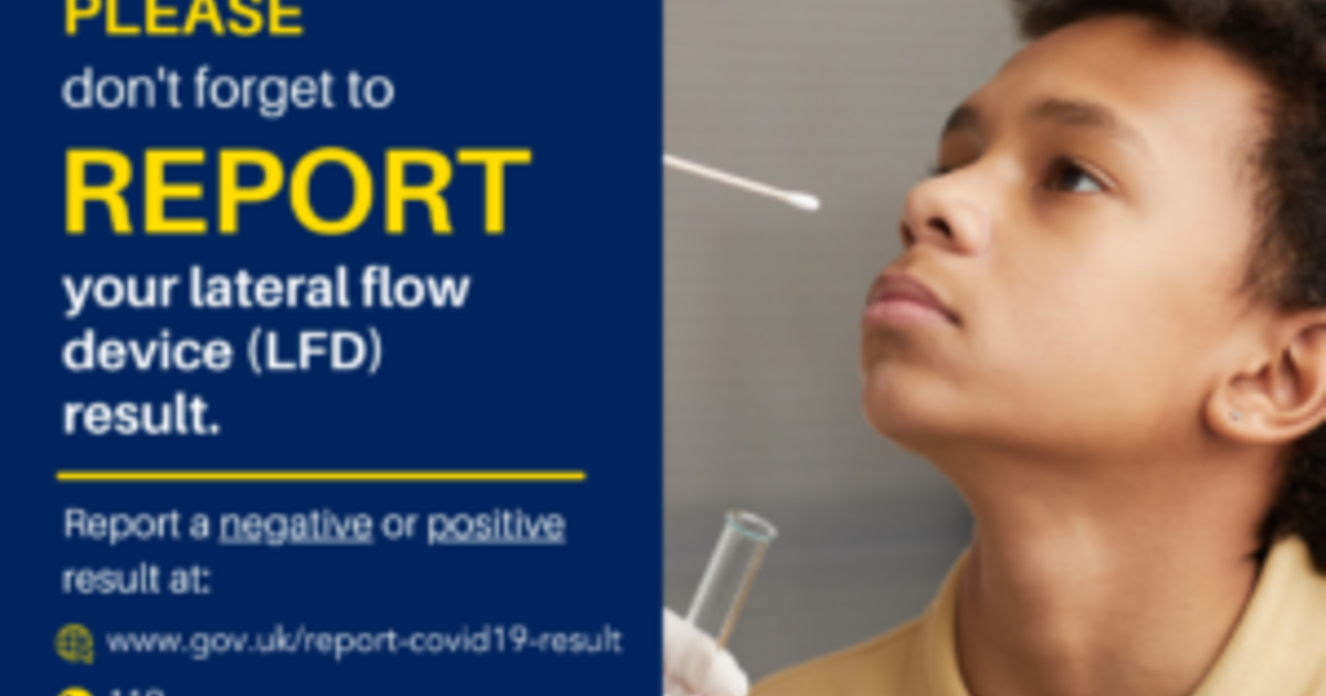 Please Report Lateral Flow Test Results | Seaton Valley Federation