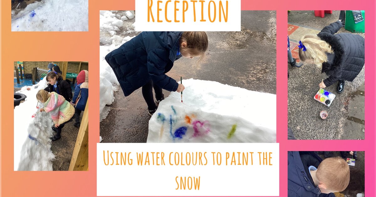 Reception- Painting the snow with water colours | St Barnabas Primary ...