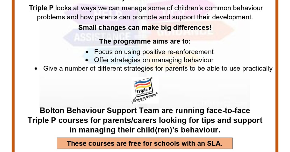 Triple P Parenting Program | St Matthews CofE Primary School