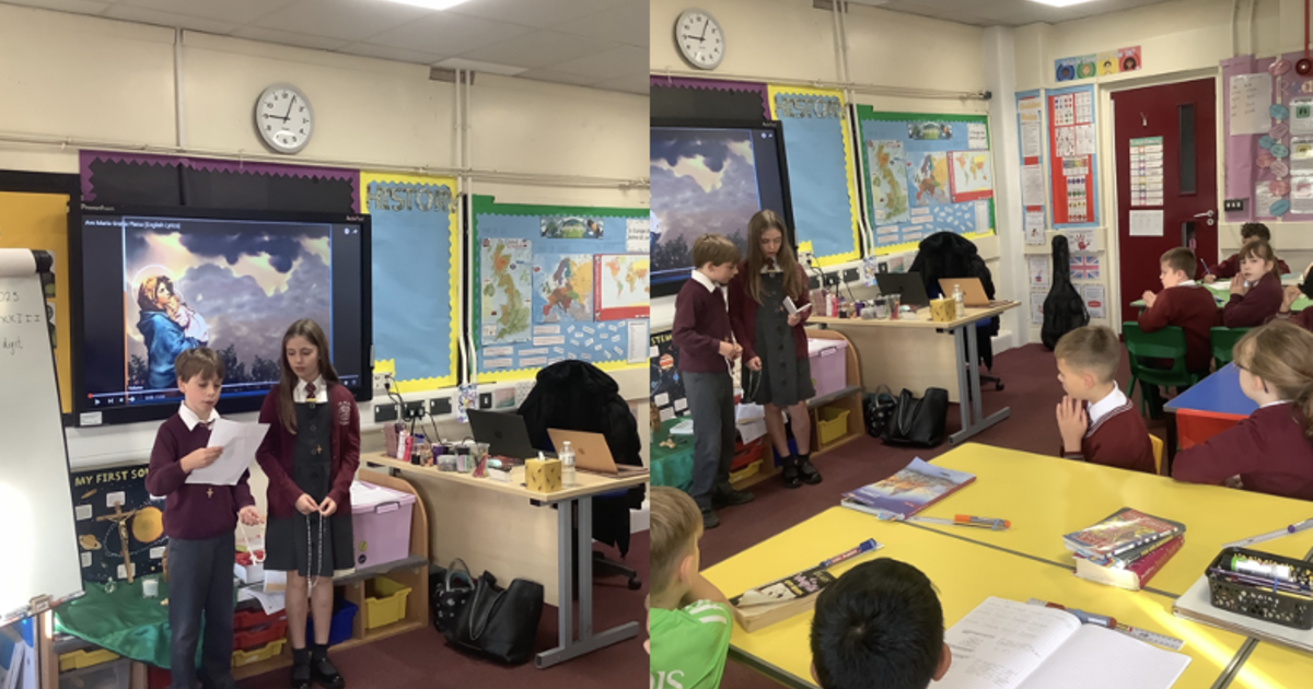 Prayer leaders led the Rosary in our class! | St Hugh of Lincoln RC Primary