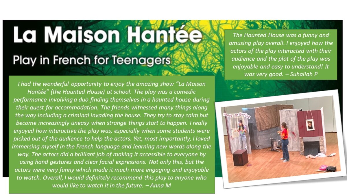 French Play Reviews 2023 | William Perkin CofE High School